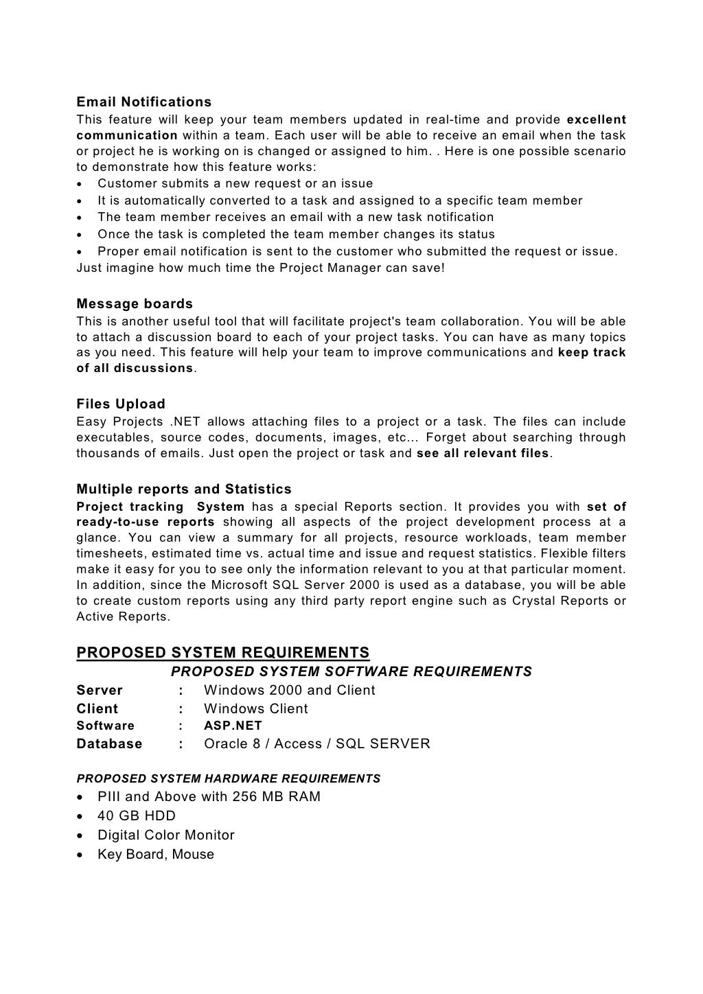 Project Tracking System | PDF