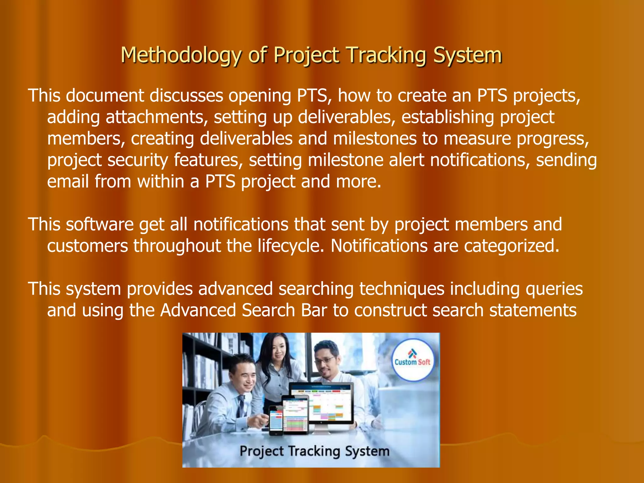 Project tracking system by customsoft | PPTX | Technology & Computing