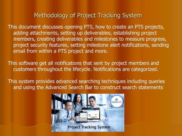Project tracking system by customsoft | PPTX | Technology & Computing
