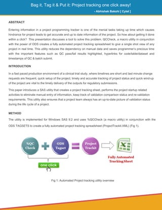 Project tracking one click away: Abhishek Bakshi | PDF