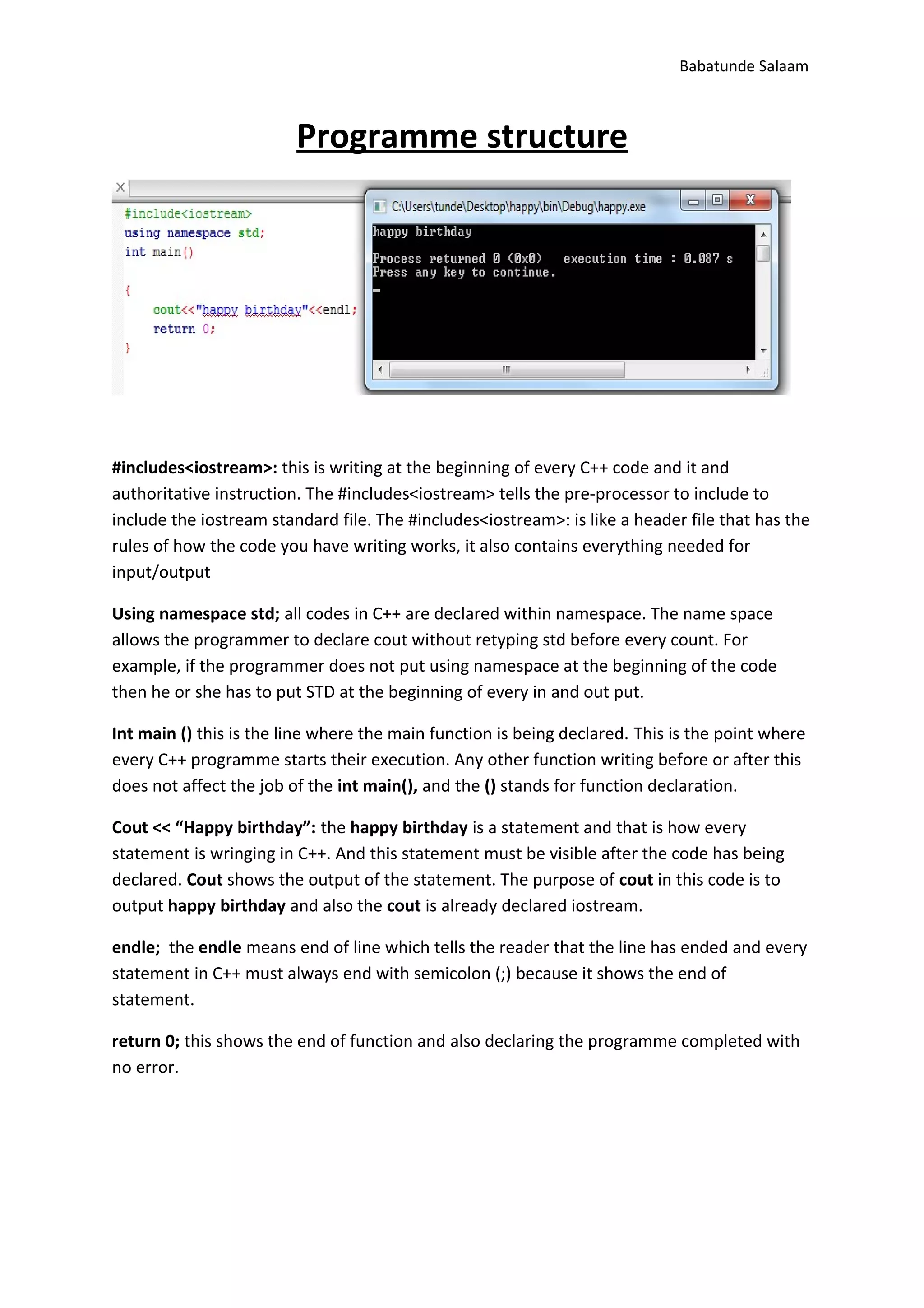 Project two c++ tutorial | DOC