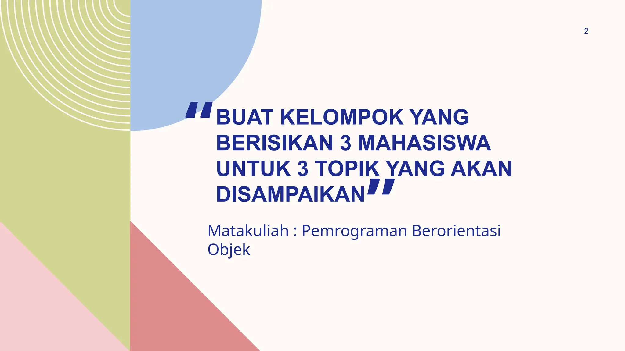 Project UAS Pemrograman Berorientasi Objek | PPTX