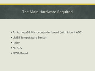 Temperature Controller with Atmega16 | PPTX