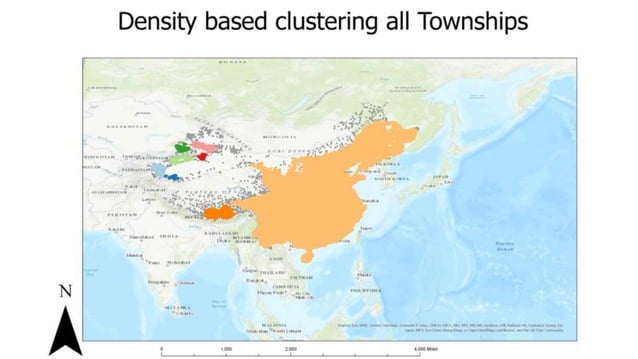 Mapping Density, clustering and spatial distributions in China | PPTX