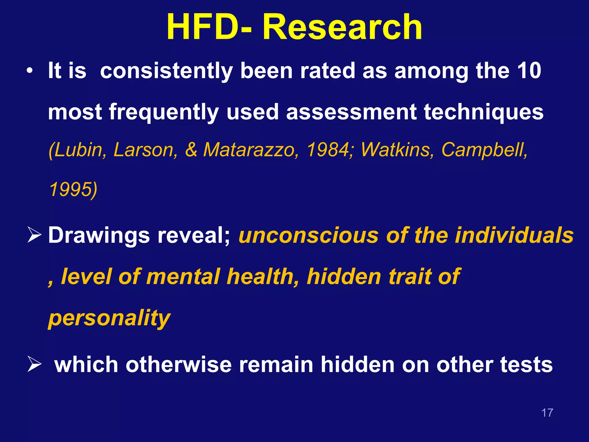 Protective Test - HFD- Personality Analysis | PPT