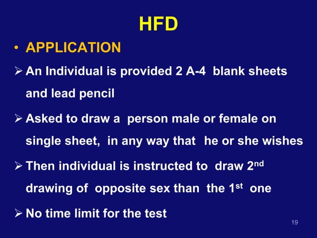 Protective Test - HFD- Personality Analysis | PPT