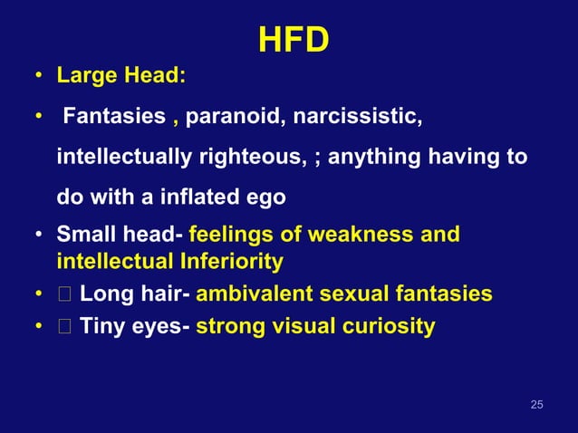Protective Test - HFD- Personality Analysis | PPT