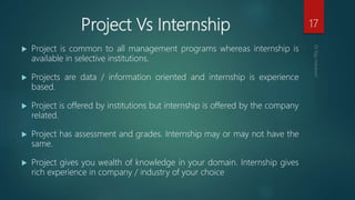 Project vs internship | PPTX