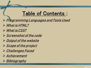 project web development | PPT
