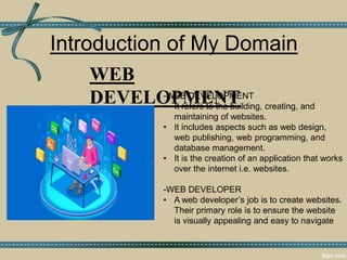 project web development | PPT