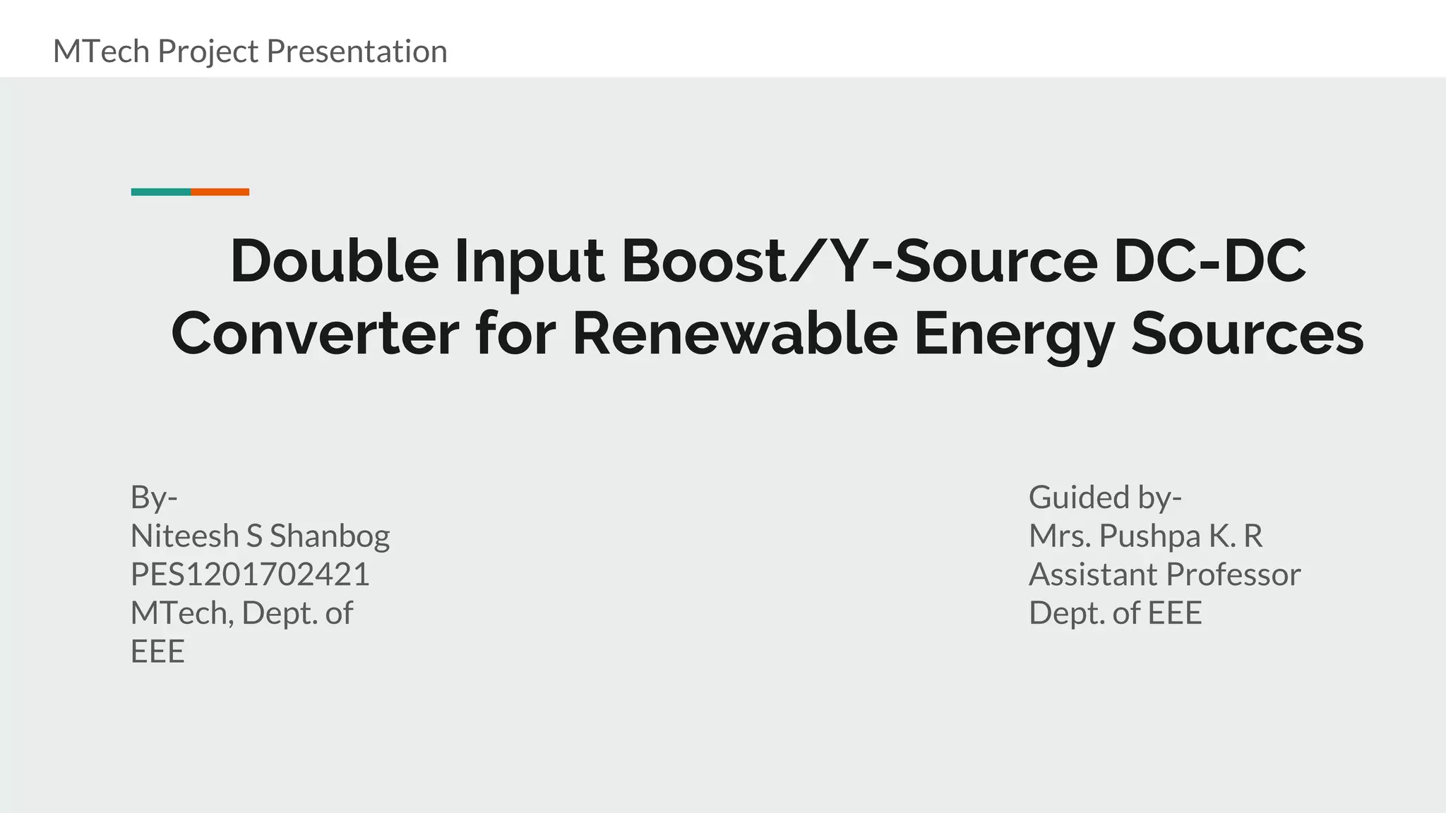 Double Input Boost/Y-Source DC-DC Converter | PPT