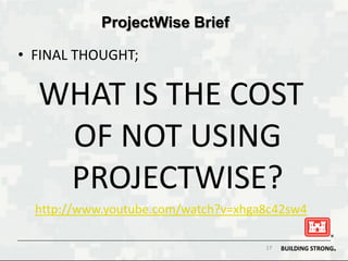 MED ProjectWise Brief by Erick Stillman 08 08 12 | PDF