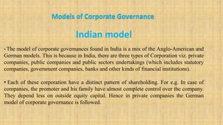 Two models of corporate Governance | PPTX
