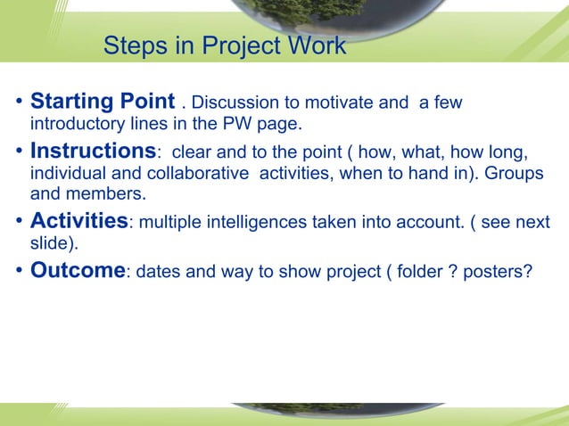 Project work basics | PPT