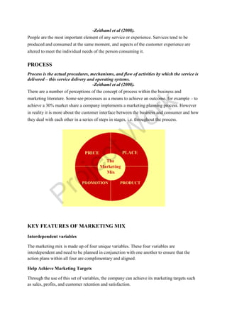 Project Work Marketing Mix | PDF