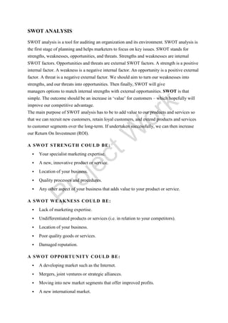 Project Work Marketing Mix | PDF