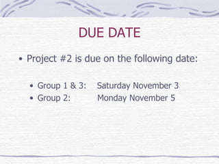 Project Work Assignment 2 | PPT