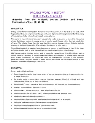 Project work history_xii_cbse | PDF