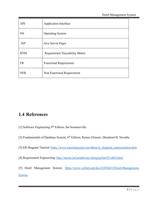 Hotel Management System SRS | PDF