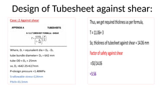 Mechanical Design of shell and tube heat exchangers as per ASME Sec ...