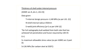 Mechanical Design of shell and tube heat exchangers as per ASME Sec ...