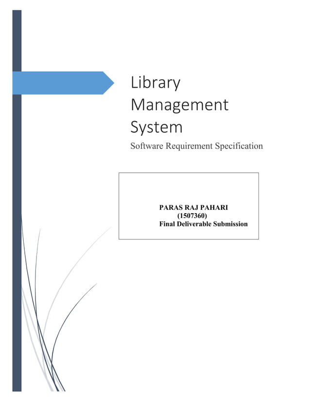 Library Management System SRS | PDF | Operating Systems | Computer ...