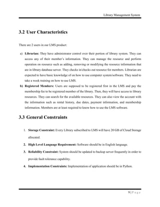 Library Management System SRS | PDF