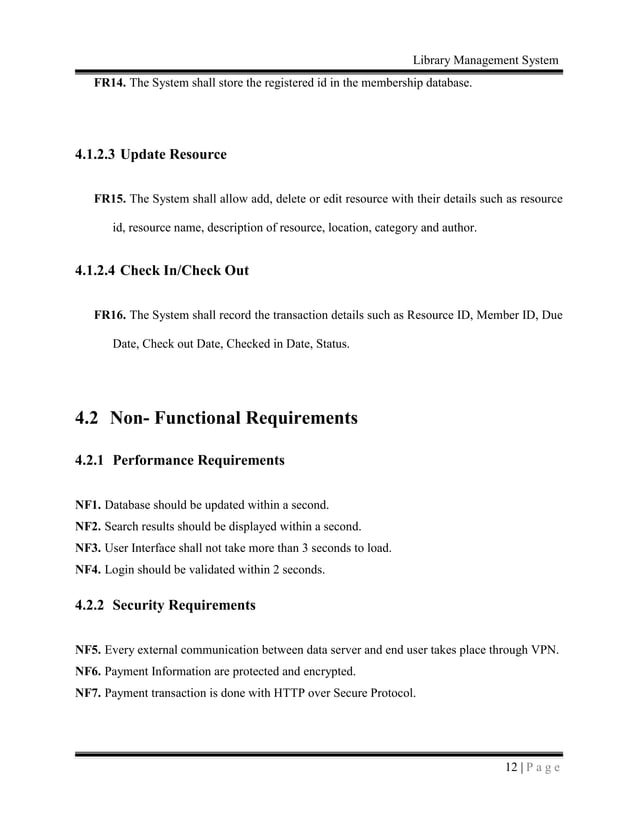 Library Management System SRS | PDF | Operating Systems | Computer ...
