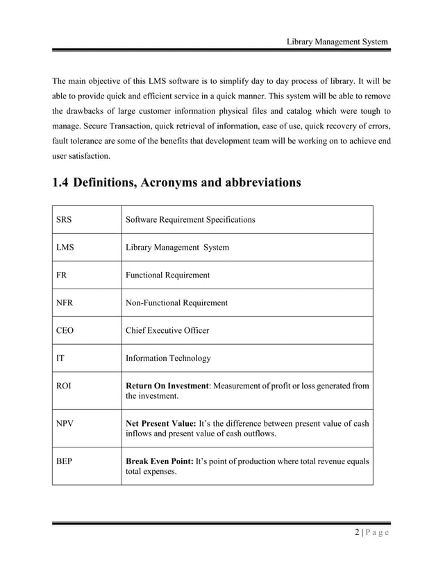 Library Management System SRS | PDF | Operating Systems | Computer ...