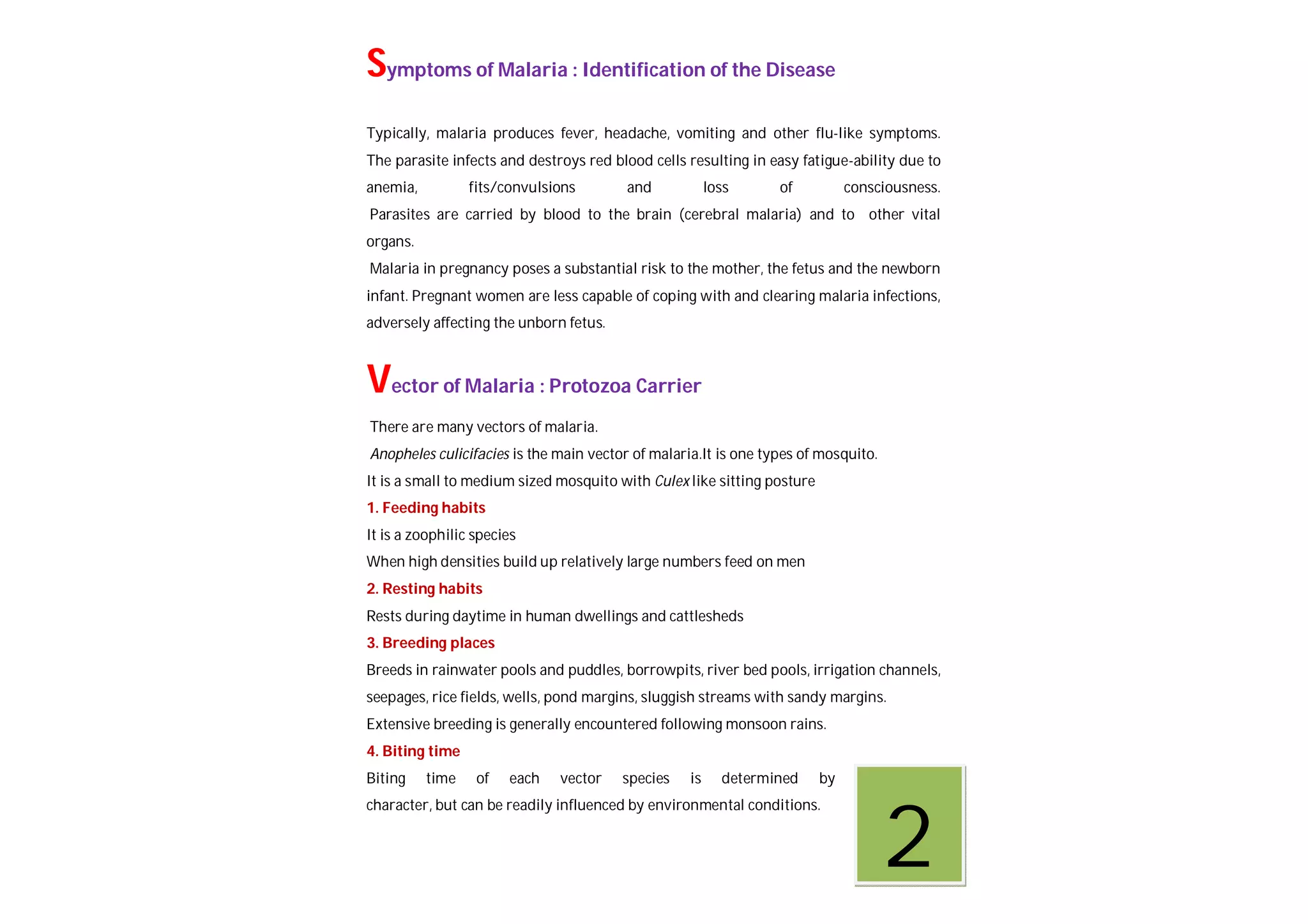 Project work malaria class 12_ HS biology project | PDF