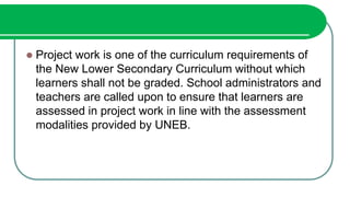 PROJECT WORK NLSC.- new curriculum 2024 | PDF