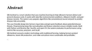 Silkworm Disease Detection -Major Project | PPTX