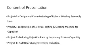 Manufacturing Process Engineering Project Samples. | PPT