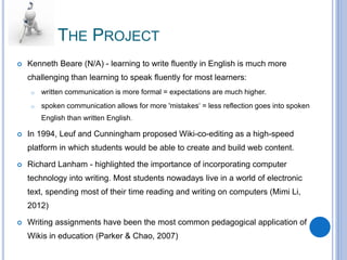 Project 'Write' for General English Intermediate | PPTX