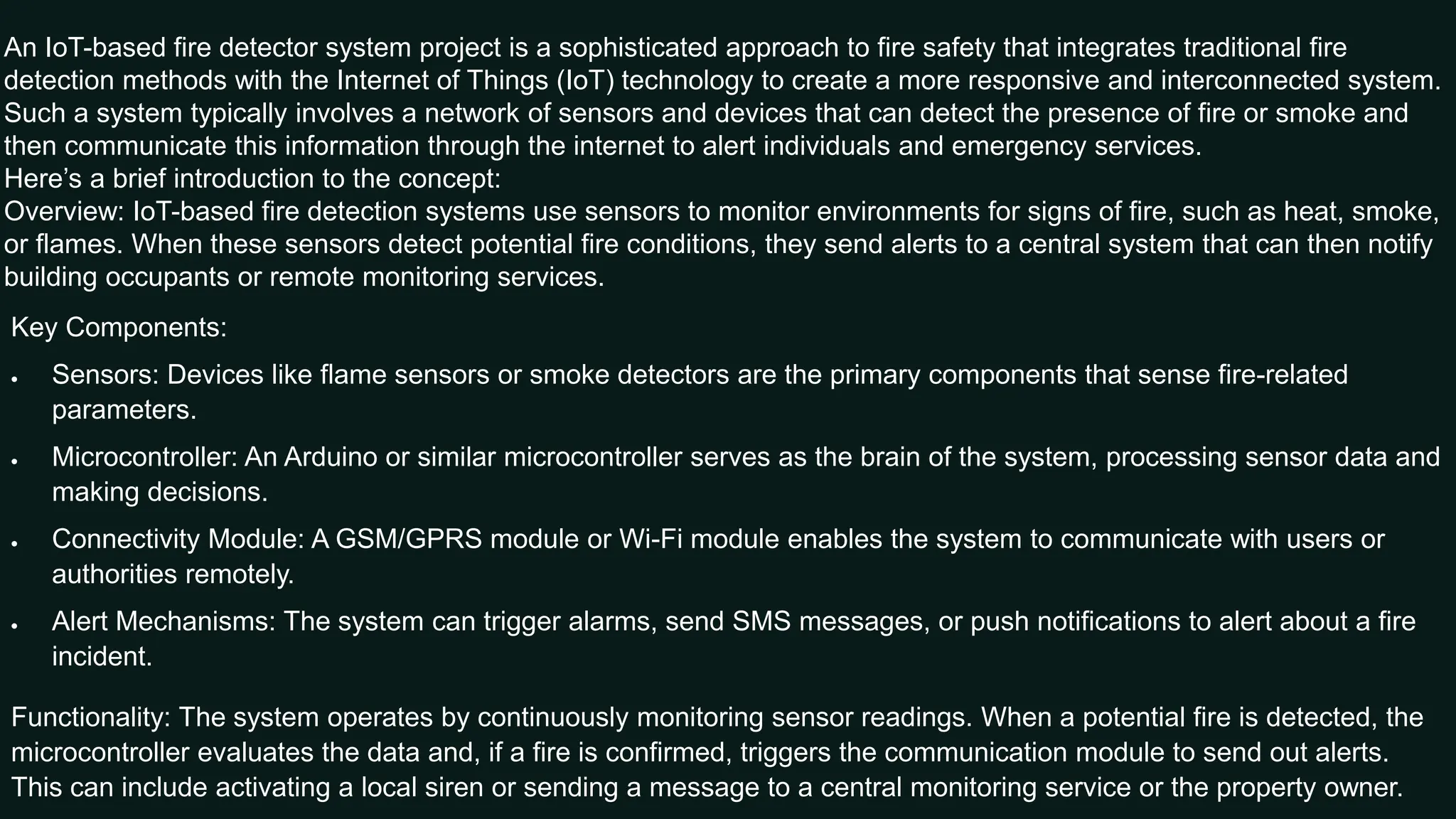 Iot Based Forest Fire Detected System Using Audino Pptx