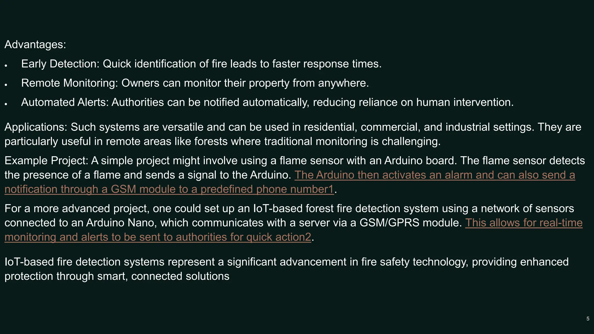 Iot based forest Fire detected system using audino | PPTX