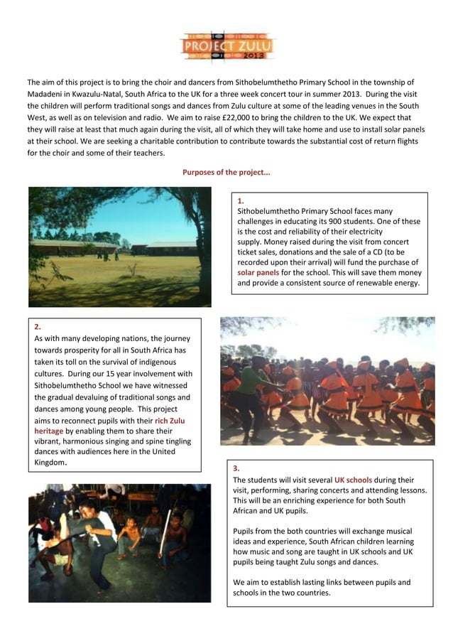 Project zulu 2 pager | PDF