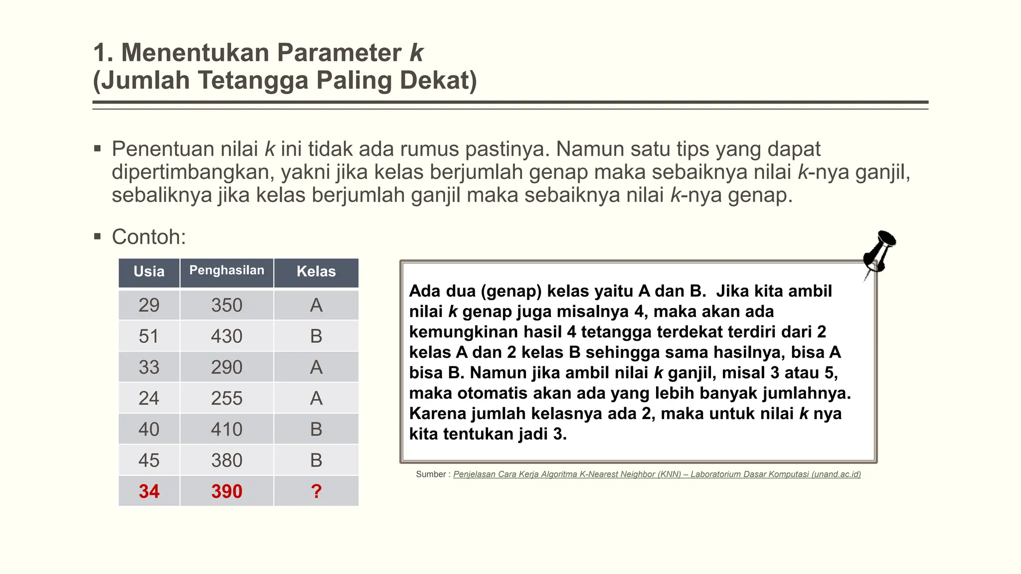 PROPOSAL PENELITIAN SISTEM KEPUTUSAN PENERIMAAN DENGAN METODE KNN | PPTX