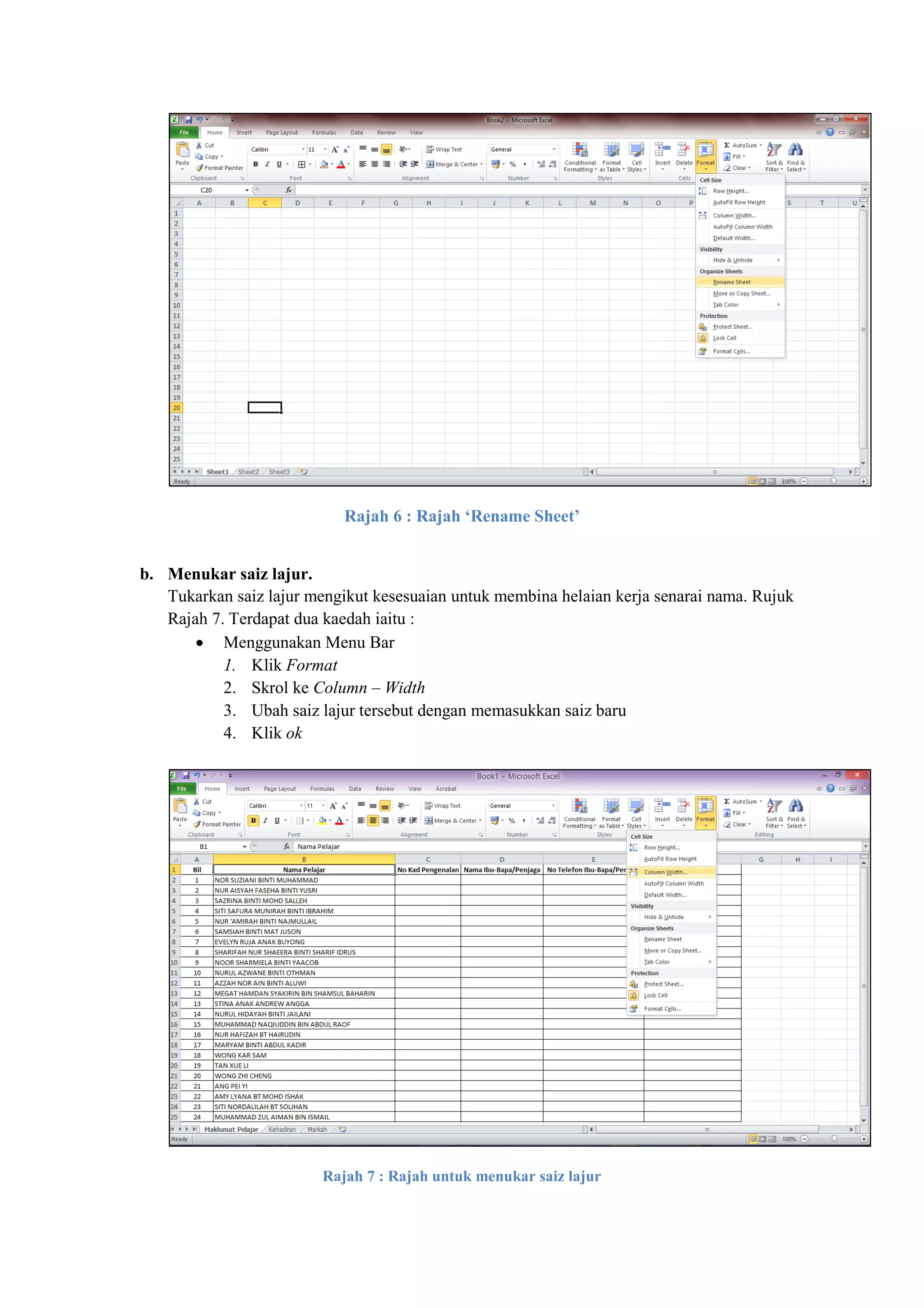 Projek Microsoft Excel : Membina Lembaran Kerja | PDF Projek Microsoft Excel : Membina Lembaran Kerja | PDF
