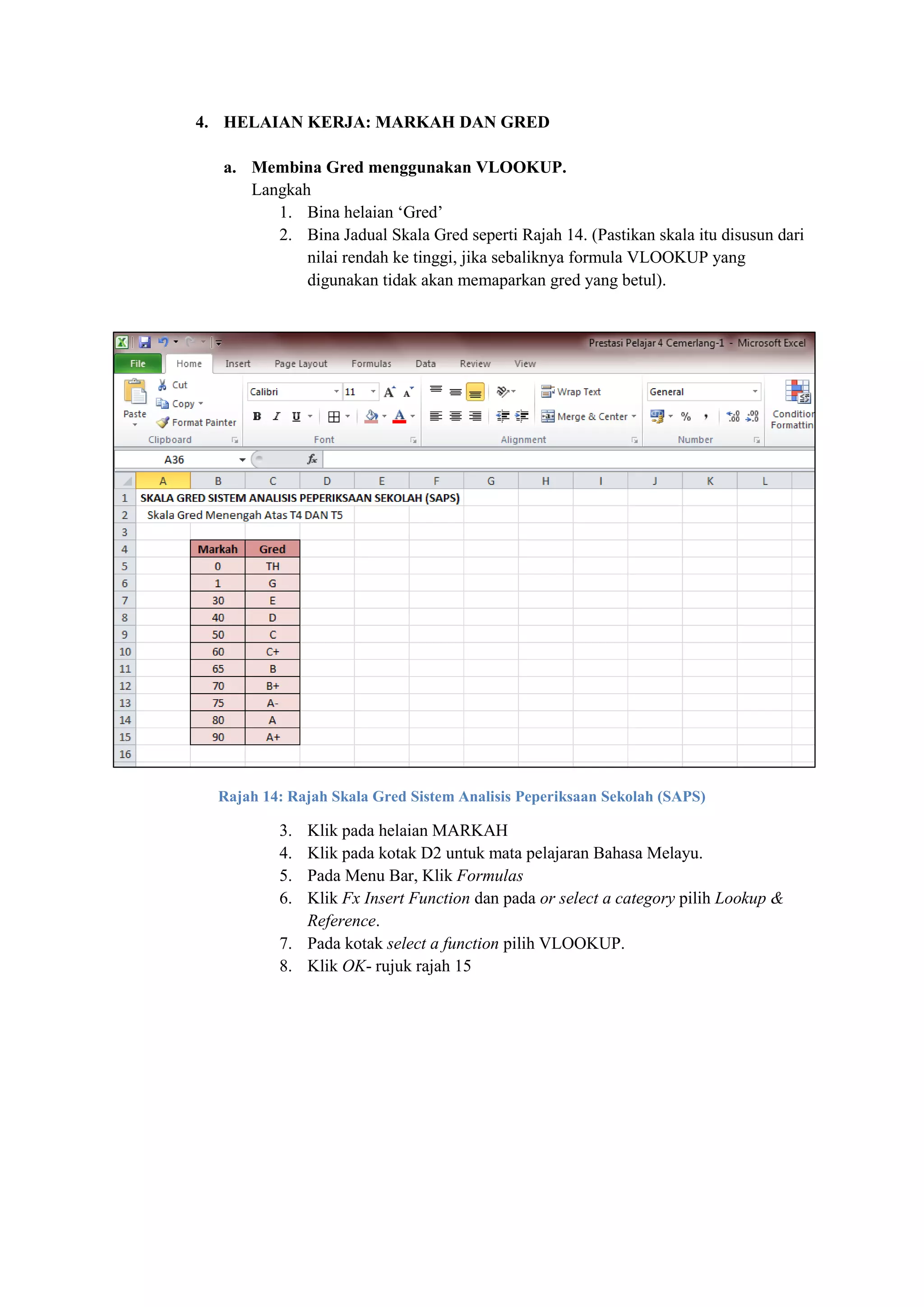 Projek Microsoft Excel : Membina Lembaran Kerja | PDF