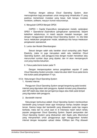Makalah Arsitektur Cloud Operating System | PDF