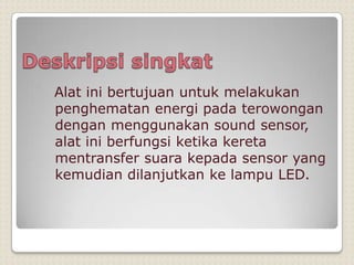 Projek arduino uno with sound sensor | PPTX