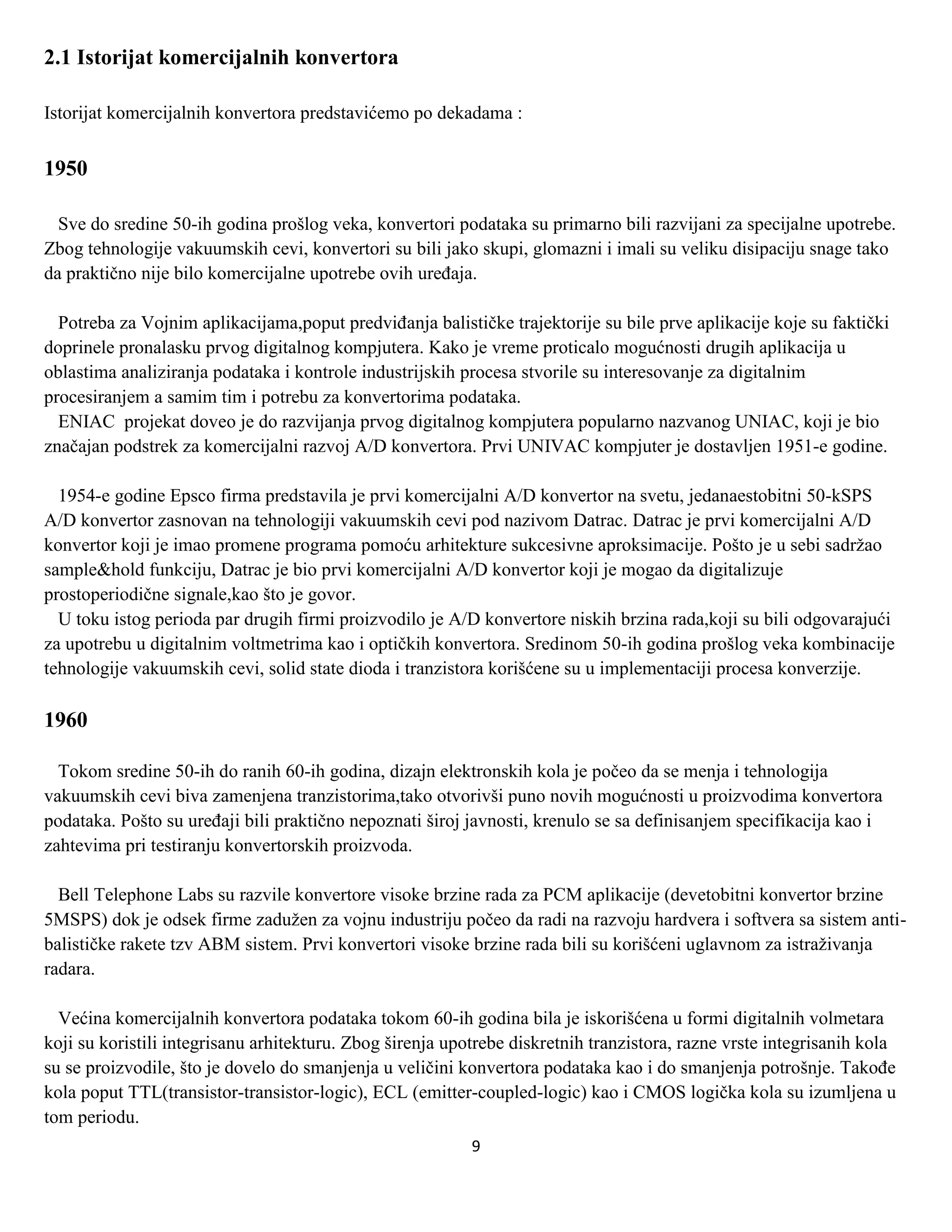 Different types of A/D converters | PDF