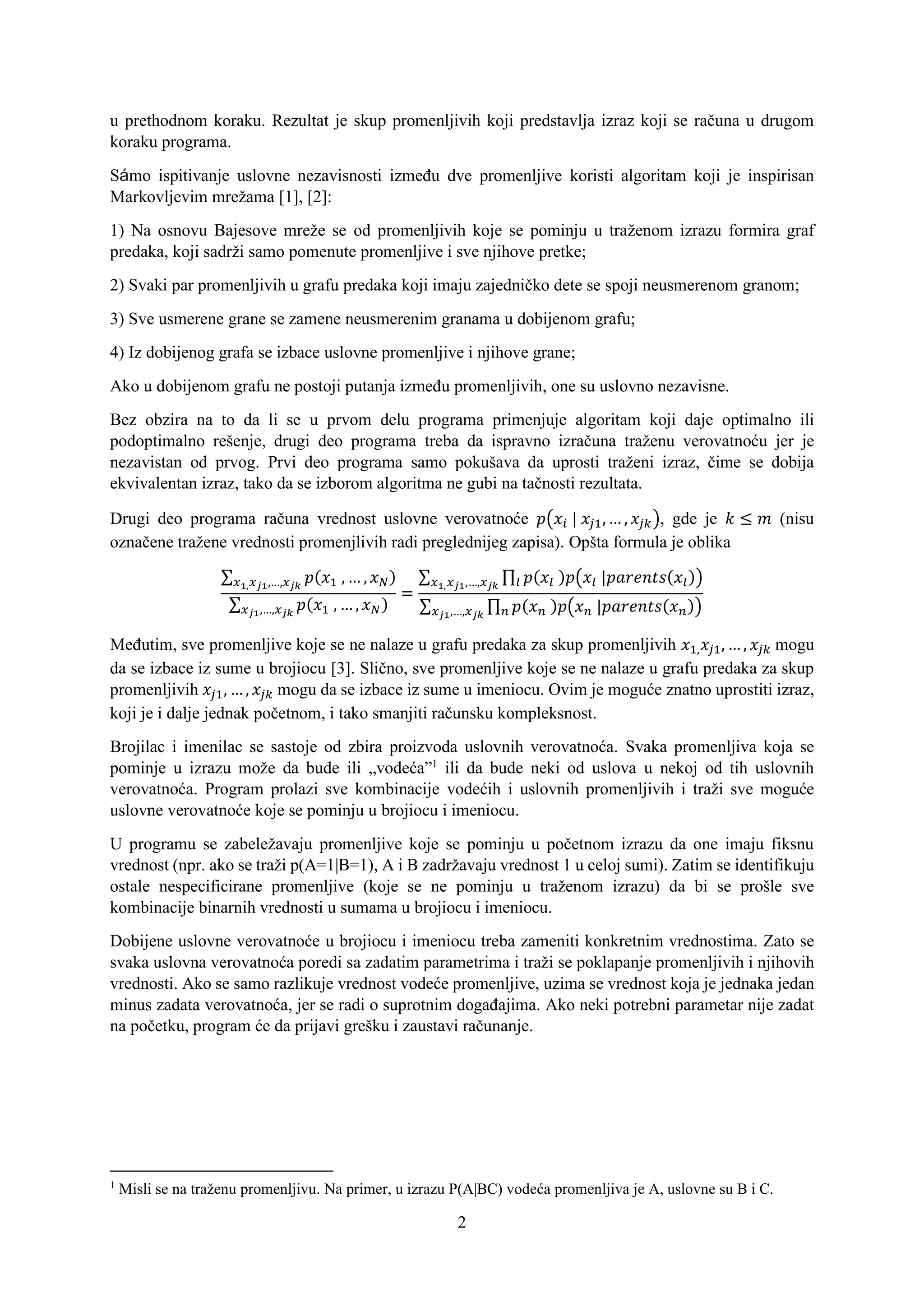 Calculating Conditional Probabilities and Independence within Bayesian Networks | PDF