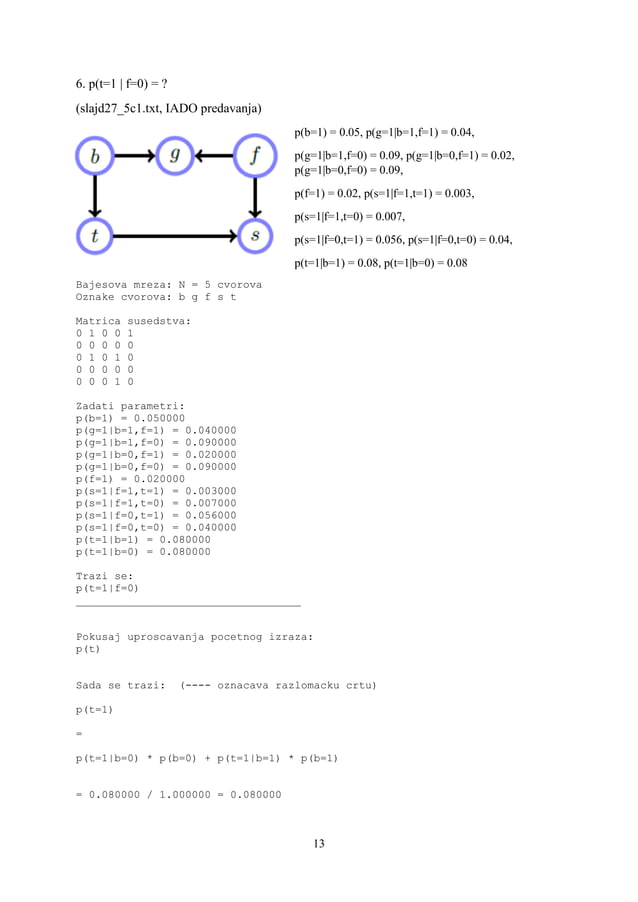 Calculating Conditional Probabilities and Independence within Bayesian Networks | PDF