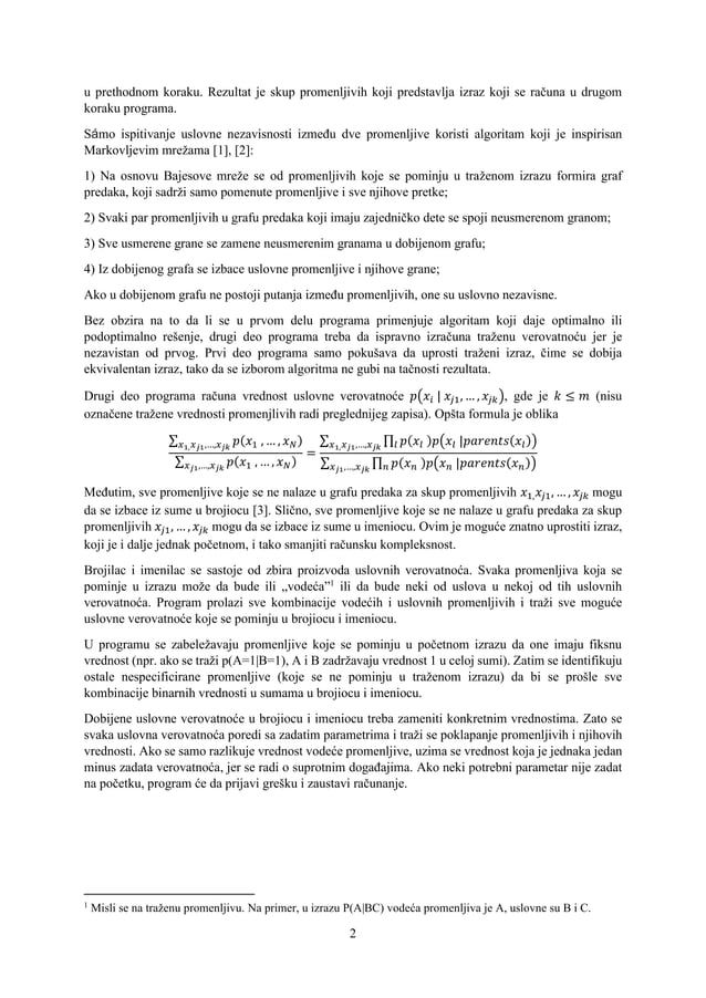 Calculating Conditional Probabilities and Independence within Bayesian Networks | PDF