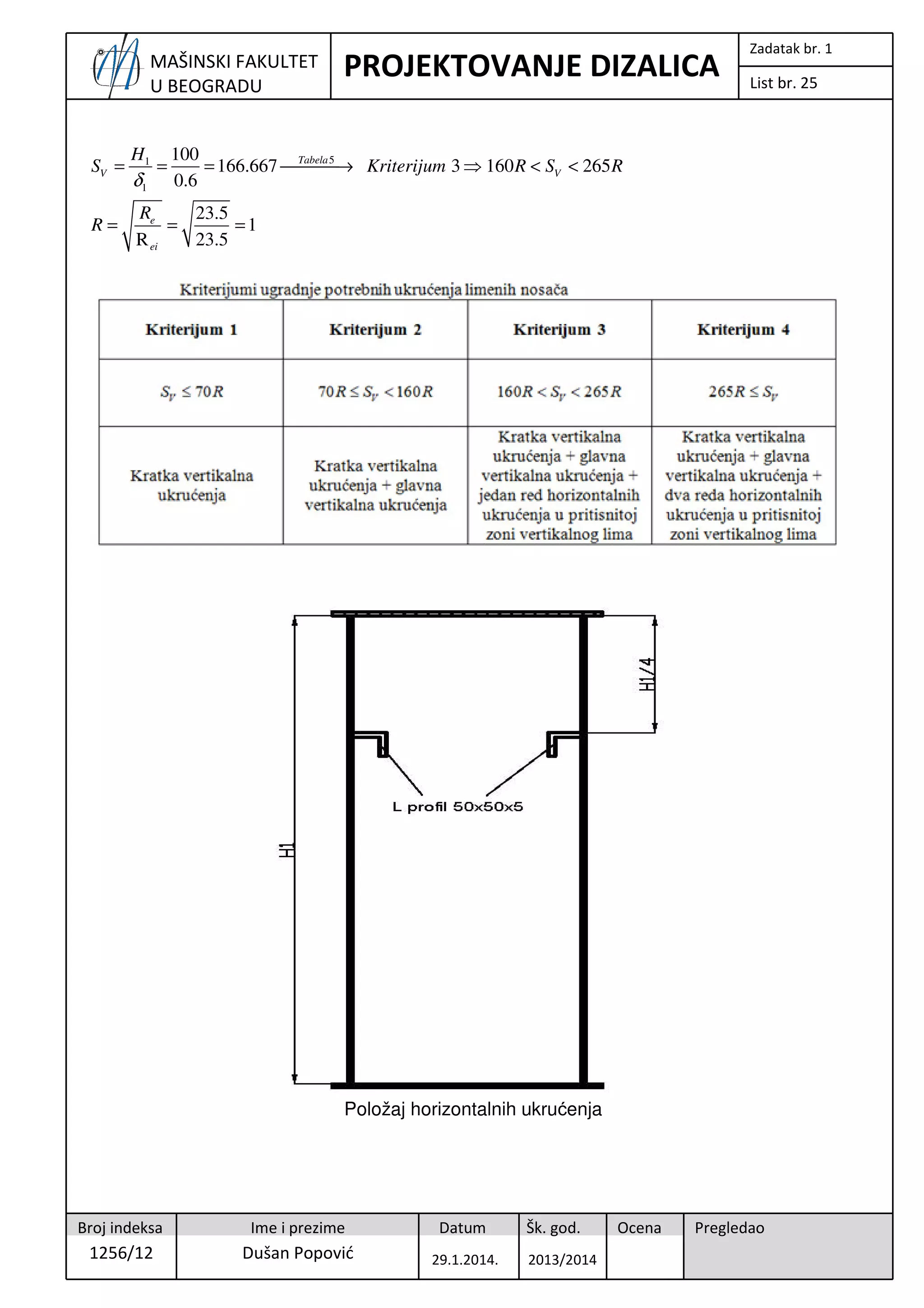Projekat dizalice | PDF