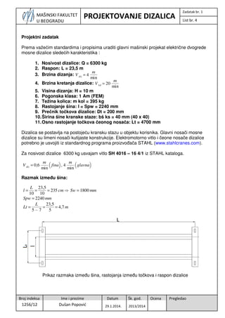 Projekat dizalice | PDF