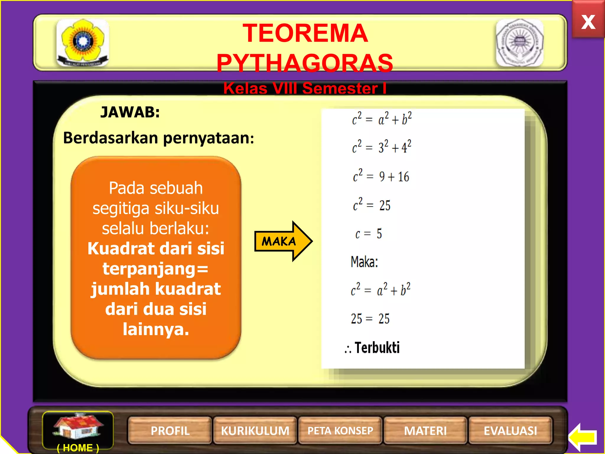 PPT Teorema Pythagoras | PPTX