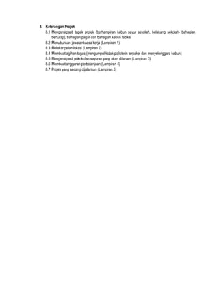 Projek kebun lestari | PDF